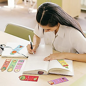 36pcs Scented Bookmarks Fruit Scratch, Sniff Bookmarks Fruit Cute Fun Bookmarks for Kids Students Teens Food Lovers Classroom Home School DIY Craft Reading Scrapbook (12 Styles)