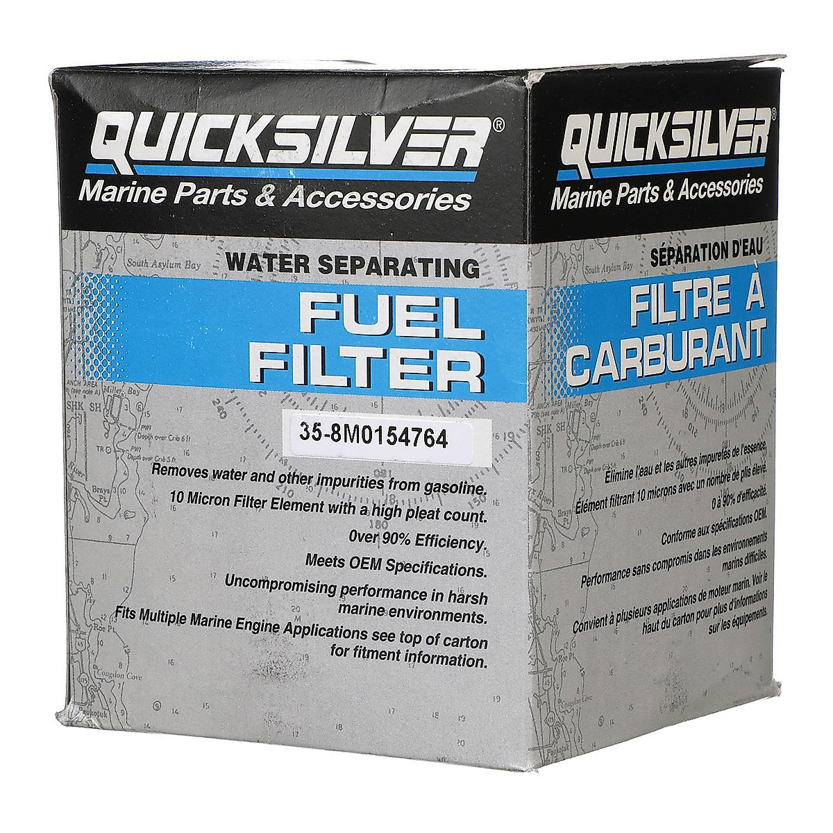 Quicksilver 8M0154764 Water Separating Fuel Filter for Select Honda and Suzuki Outboards