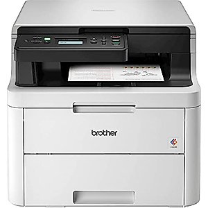 Brother Color HL-L3290CDW Compact Wireless Digital LED All-in-One Laser Printer for Office, White - Print Copy Scan - 25 ppm, 2400 x 600 dpi, 8.5 x 14, 512MB Memory, Auto Duplex Printing, 250 Sheet