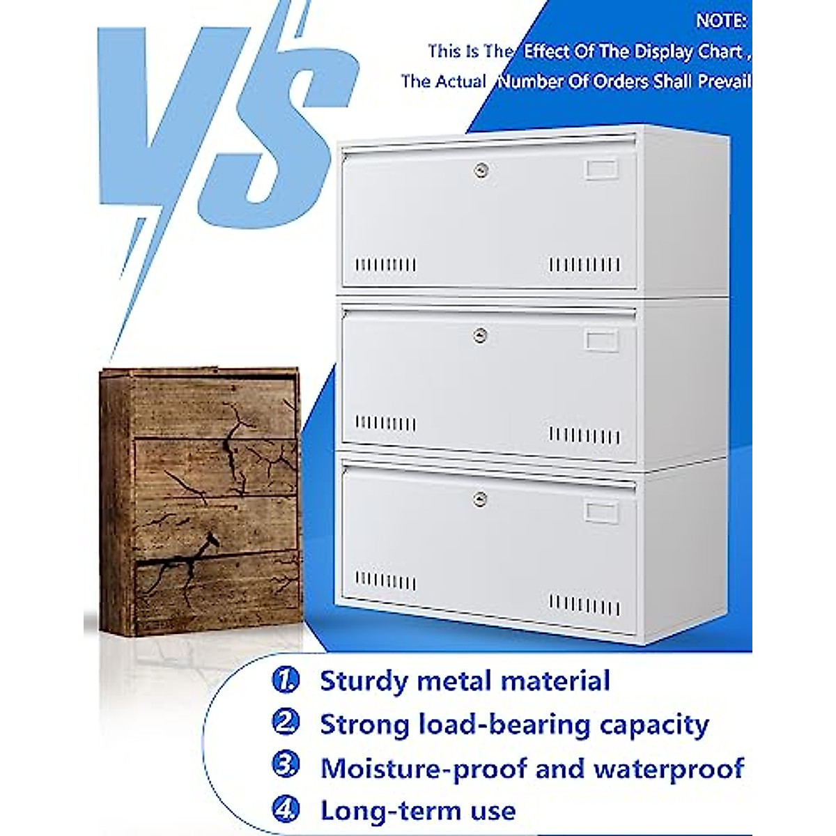 BUTISOW Lateral File Cabinets with Lock,1 Drawer Steel Wide Filing Organization Storage Cabinets,Home Office Furniture for Hanging Files Letter/Legal/F4/A4 Size (Mechanical-White)