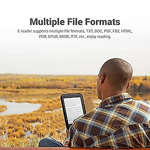 Yoidesu E Reader, 6in 800x600 HD E Reader, Ink Screen Protect Eyes Ebook Readers with Protective Case, Support FM, Music Playback, Electronic Pocketbook Device(#3)