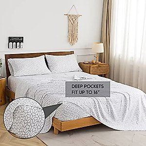 Twin Bed in a Bag Pattern Neutral Comforter Set with Sheets 5-Pieces for Girls and Boys - Soft Bedding Sets with Down Alternative Comforter, Pillowsham, Flat Sheet, Fitted Sheet, Pillowcase All Season