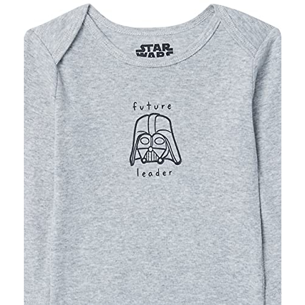 Amazon Essentials Disney | Marvel | Star Wars Unisex Babies' Long-Sleeve Bodysuits - Discontinued Colors, Pack of 5, Star Wars Tiny Trooper, 0-3 Months