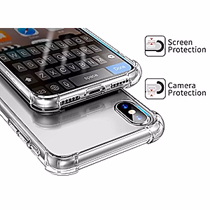 STORM BUY Phone Case Compatible for [ iPhone Xs Max ], Crystal Clear Hard Back Cover with 4 Corners Shockproof Protection Clear Case for iPhone Xs Max, 6.5 inches-CL