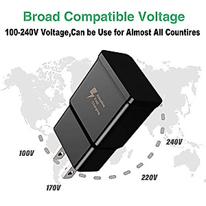 Adaptive Fast Charging USB Wall Charger, 2-Pack Fast Charging Block Travel USB Charger Adapter Compatible Samsung Galaxy S21 S20 S10 S9 S8 S7 Edge Plus, Note 8 9 10+, A13 A32 A52 A53, LG G5 G6 G7