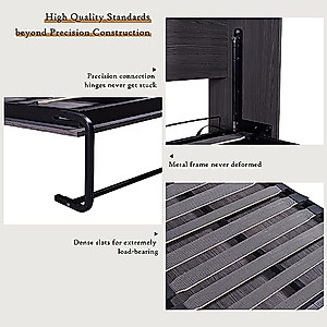 Tatub Murphy Bed Twin Size, Murphy Bed Cabinet Bed, Wall Bed with Wardrobe and Drawers, Murphy Cube, Hide a Bed on a Cabinet, Space Saving, No Box Spring Required