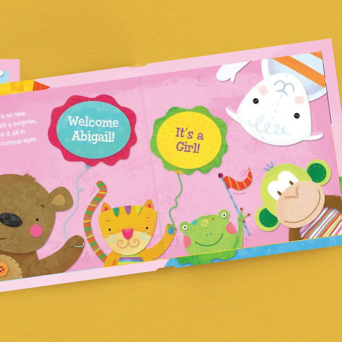 I See Me! Hello World! - Personalized Children's Story (Pink Board Story 6.5" x6.5)