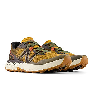 New Balance Men's Fresh Foam X Hierro V7 Running Shoe, Golden Hour/Dark Camo/Black, 11