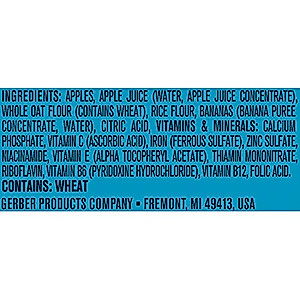 Gerber Baby Food 2nd Foods, Mixed Cereal, Apple & Banana with Mixed Cereal Puree, 4 Ounce Tubs, 2-Pack (Pack of 8)