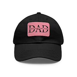 GODMERCH Personalized Dad Hat with Leather Patch, Custom Nickname and Kids Name Hat, Custom Leather Patch Hat, Gifts for Dad On Fathers Day, New Dad Gift, Red
