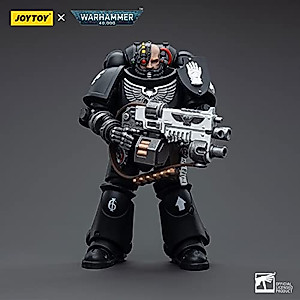 JoyToy 1/18 Action Figure Warhammer 40,000 Iron Hands Intercessors Brother Ignar Collection Model(4.76 inch)