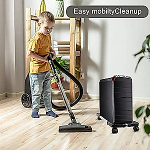 Computer Tower Stand PC Stand with 4 Silent Rolling Casters Mobile CPU Stand,Adjustable Mobile Desktop PC Tower Stand,Suitable for Most Gaming PC Cases On Carpet Floor Computer Stand (1)