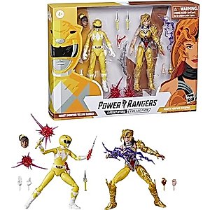 Power Rangers Lightning Collection Mighty Morphin Yellow Ranger Aisha Vs. Scorpina 2-Pack 6-Inch Premium Collectible Action Figure Toys