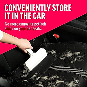 PETGAM - Pet Hair Remover, pet Hair Roller, cat and Dog Hair Remover for Sofa, Furniture, Carpet, car seat, Reusable pet Hair Roller with self-Cleaning Base, Improved Animal Skin Removal Tool