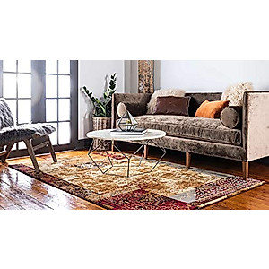 Unique Loom Barista Collection Area Rug - Arusha (7' 10" x 10' Rectangle, Beige/ Black)