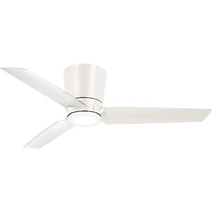 Minka-Aire F671L-WHF Pure 48" Hugger with LED Lights, Flat White