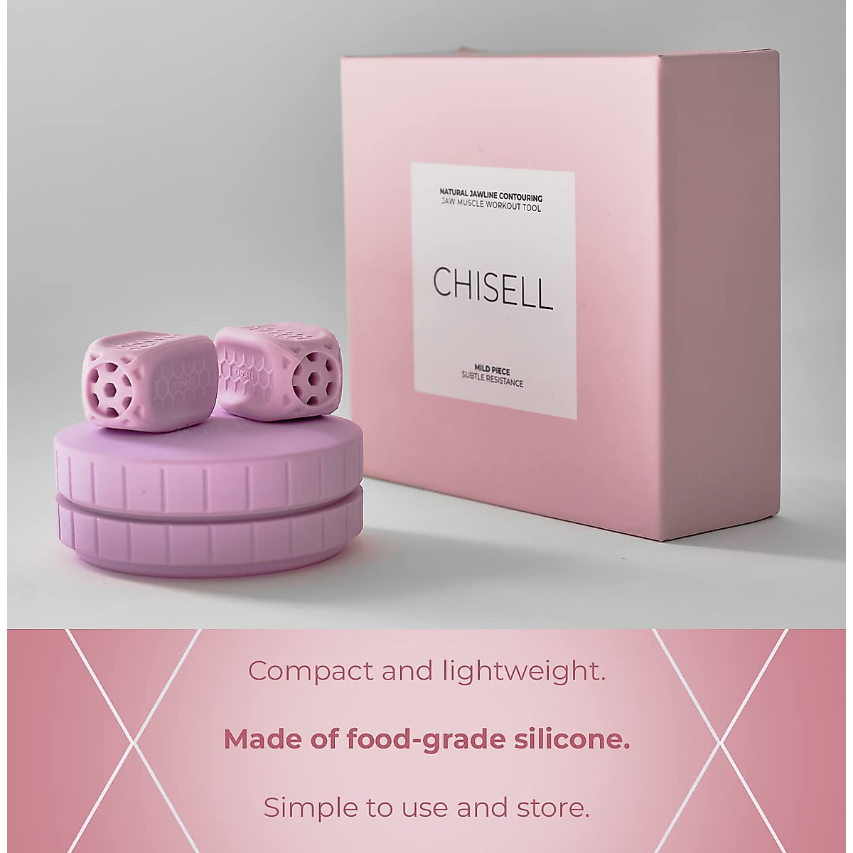 Chisell Original Jaw Exerciser, Bite Block for Light Bite, Jawline Shaper for Beginner Users, Facial Exercise Cubes for Toned Face, Jawline Sculptor for Slim Jaw, Mouth Exerciser for Jawline