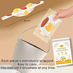 KKSS 12PCS Heating Pad,Pain Relief Patches for Neck, Knee, and Upper or Lower Back Pain, Air-Activated Heat Pads for Menstrual Cramps, Stiffness, Sprains, and More, Stick to Skin