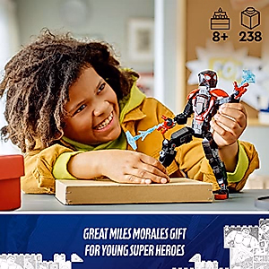 LEGO Marvel Miles Morales Figure Set, 76225 Fully Articulated Spider-Man Action Toy, Super Hero Movie Collectible, Birthday Gift Idea for Kids