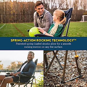 GCI Outdoor Roadtrip Rocker Collapsible Rocking Chair & Outdoor Camping Chair - Indigo