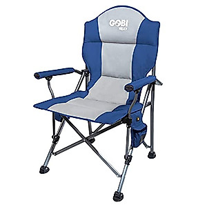 Gobi Heat - Terrain Portable Heated Camping Chair - Outdoor Folding Chair with Heated Filling - Winter Camping Essential - 3 Heat Settings