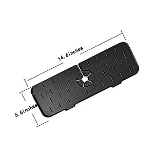 MANDINA 3pcs Silicone Faucet Handle Drip Catcher Tray, Kitchen Faucet Sink Splash Guard, Sink Protectors for Kitchen Sink, Silicone Faucet Water Catcher Mat, Drainer Pad Drying Mat for Kitchen