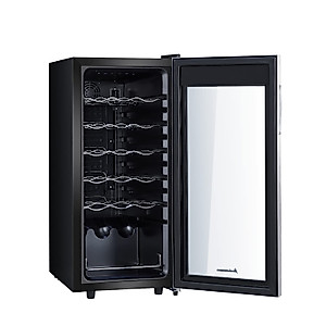 Kalamera KRC-18SS Freestanding Wine Cellars, Black