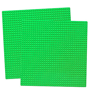 10" x 10" Base Plate Set Compatible with Classic Baseplate Plates Green Board Mat