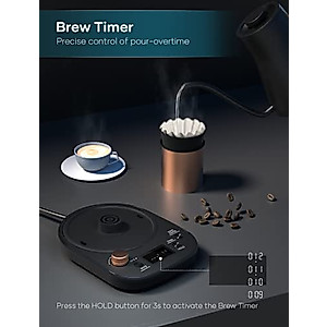 INTASTING Electric Kettle, Electric Tea Kettle with LCD Display, ±1℉ Temperature Control Gooseneck Electric Kettle, Auto Shut-Off/Keep Warm/Brew Timer, Quick Heating Hot Water Kettle Electric, 0.9L