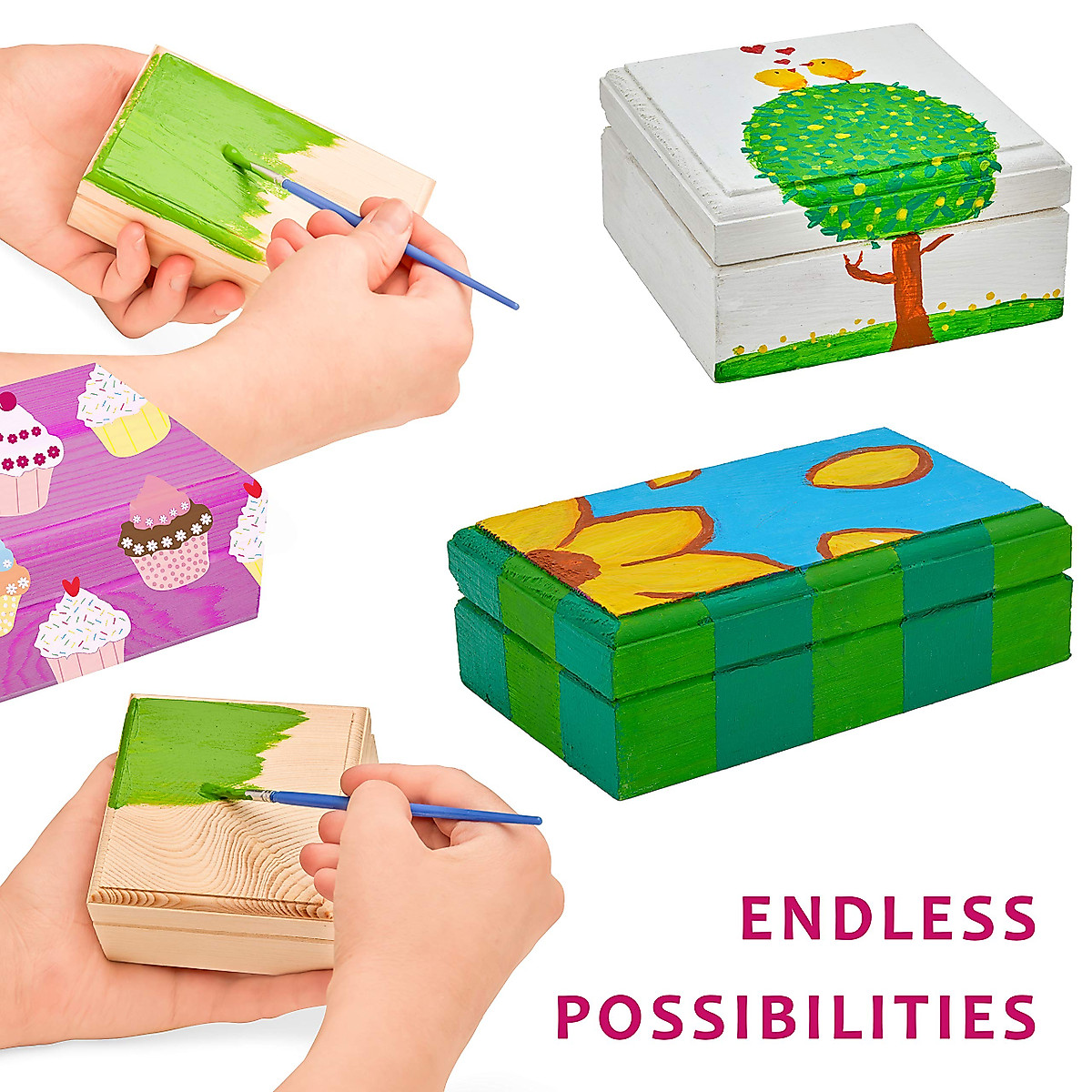 Bulk Acrylic Paint Sets For Kids, 24 Individual Sets of 12 Colored Paints a Glitter Paint and 2 Brushes, For Schools Clubs and Camps, Essential Craft Supplies for All Arts and Crafts Projects