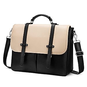 LOVEVOOK Laptop Bag for Women 15.6 inch,Leather Messenger Bag for Women,Large Waterproof Laptop Tote Computer Work Teacher College Bag Bookbag,Cute Womens Briefcase Satchel Purse Handbag Shoulder Bag