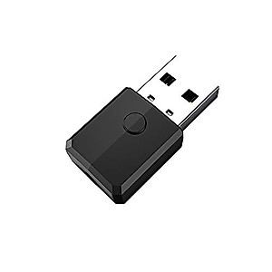 Isobel USB Bluetooth 5.0 Transmitter Receiver, 4-in-1 Mini Wireless Audio Adapter, 3.5mm Bluetooth AUX Adapter for TV PC Headphones Speakers Car/Home Stereo System, USB Power Supply