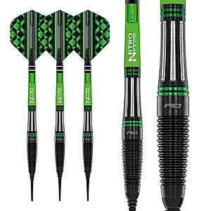 RED DRAGON Slipstream 18 Gram Softip Premium Tungsten Darts Set with Flights and Stems