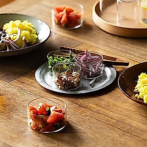 Borosil Small Glass Bowl for Dessert, 3.5 Oz, Set of 6, Mini Ramekins for Baking, Lightweight Borosilicate Glass, Clear Glass Bowls for Serving Dips & Sauce - Oven Safe, Microwave & Dishwasher Safe