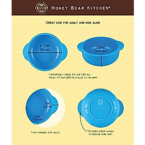 Honey Bear Kitchen Little Sturdy Silicone Snack Bowls (Set of 2, Orange Sherbet)