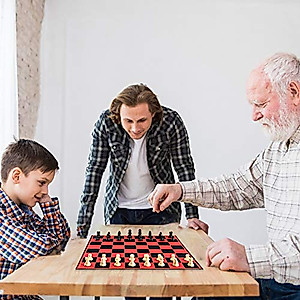 Point Games Classic Chess Board Game - 15 Inch Super Durable Folding Board - Portable Beginner Travel Chess Set for Adults and Kids