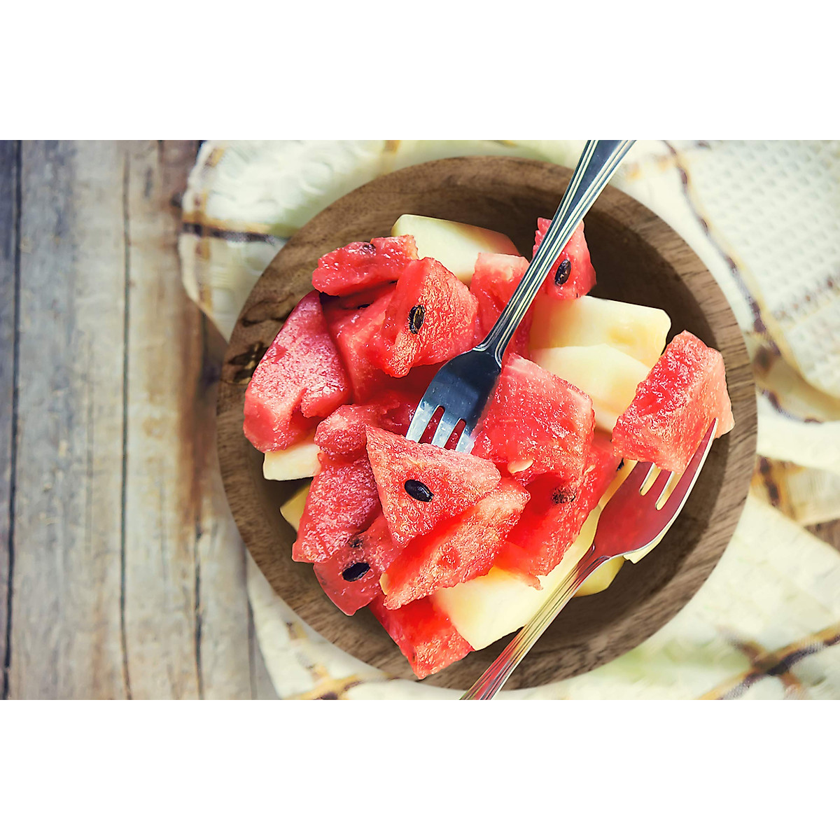 Fairwood Way Wooden Salad Bowl Set - Two 7” Wooden Bowls for Food - Wooden Salad Bowls for Individual Servings