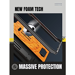 CaseBorne V Designed for Samsung Galaxy S23 Ultra 5G Case (Formerly ArmadilloTek), [Ultimate Protection Tech] Full-Body Multi-Layer Rugged Kickstand Protective Case Screenless- Black