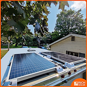 RICH SOLAR Solar Panel Roof Drill-Free Corner Bracket Mount for RV, Boats, Caravans, Marine, Motorhomes, & Set of 6(Corner Bracket), White