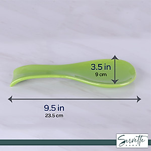 Green Ceramic Spoon Rests