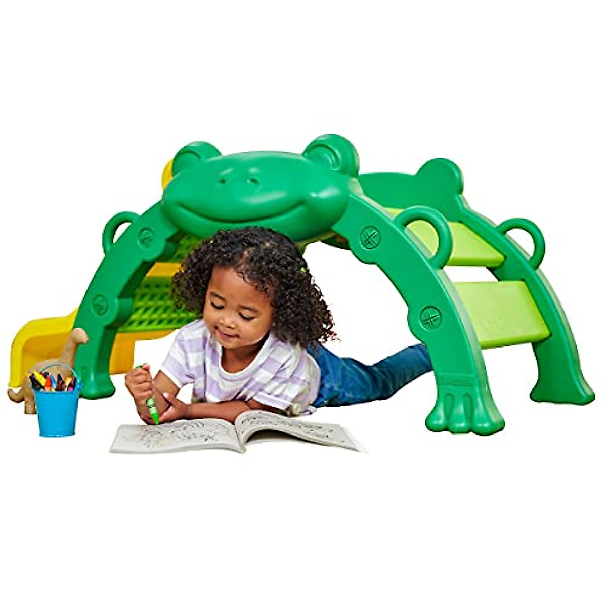 KidKraft Hop & Slide Frog Toddler Climber for Gross Motor Skills, Gift for Ages 1.5-3