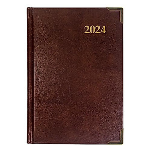 Brownline 2024 Executive Daily Planner, Appointment Book, 12 Months, January to December, Sewn Binding, 7.125" x 4.875", Trilingual, Assorted Colors (CBE504.ASX-24)