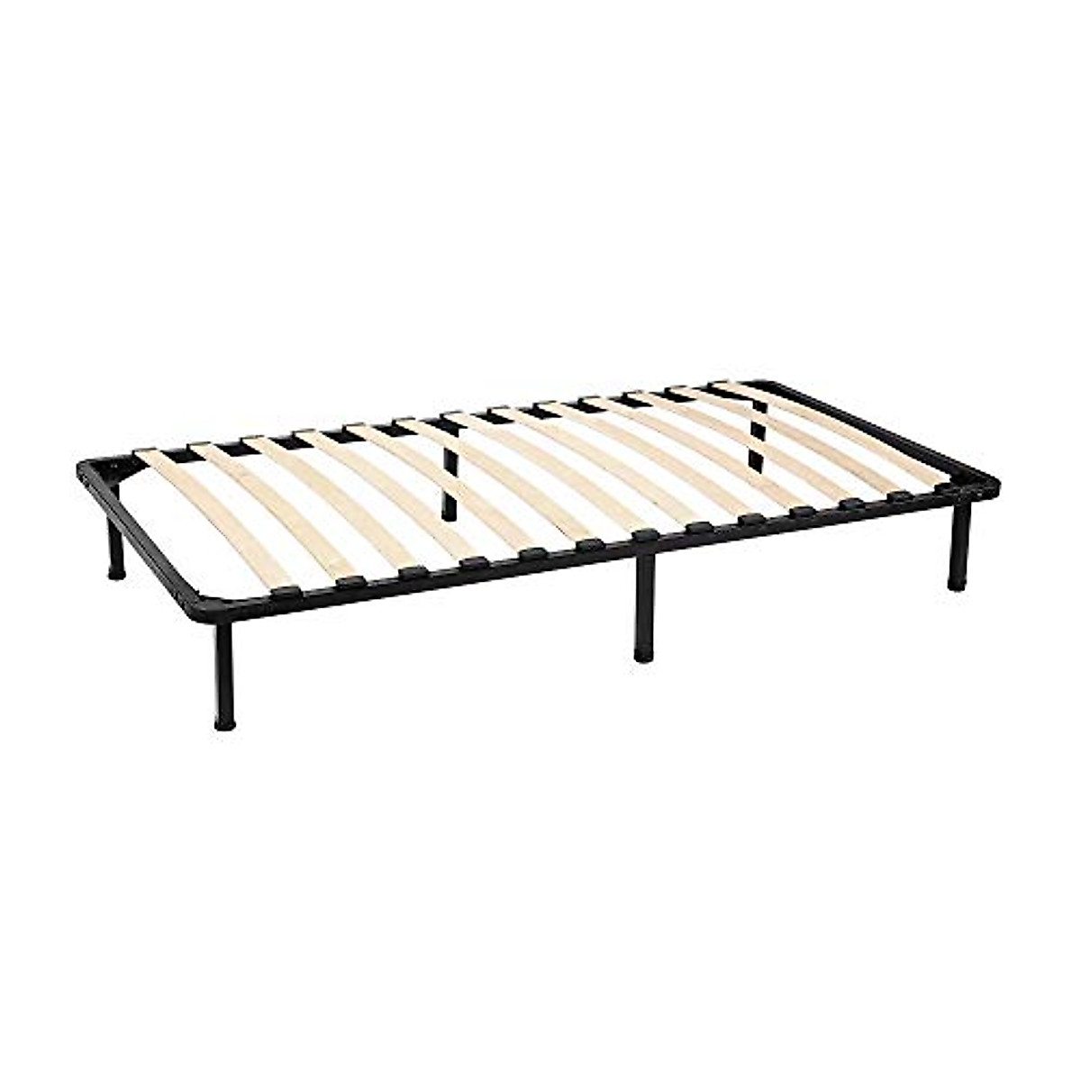 Furinno Angeland Cannet Metal Platform Bedframe, Twin, Black