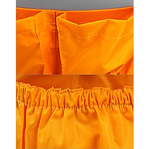 QWORK Trash Can Caddy Bag, 10 Pockets Commercial Cleaning Caddy Bag, Fit 32-50 Gallon Can, Round Trash Bag Holder, Garbage Bin Caddy Organizer, Yellow