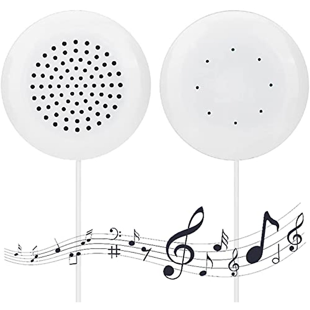 2PCS Pillow Speaker,3.5mm Jack Portable Speaker, Under Pillow Speaker Compatible with Almost All Audio Devices with 3.5 mm Jack Such as MP3, MP4, CD Player, Mobile Phone etc.
