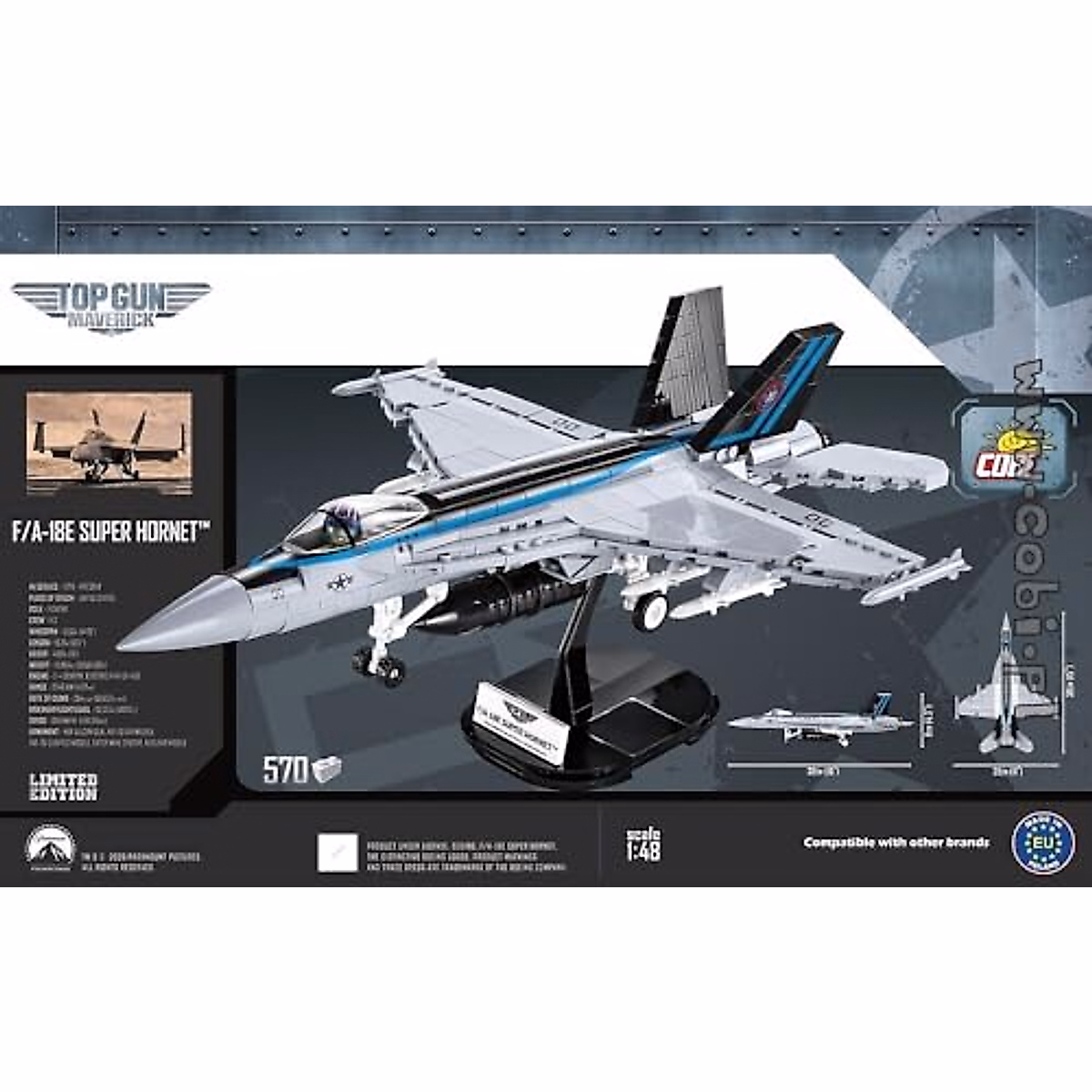 COBI TOP Gun: Maverick F/A-18E Super Hornet, Silver