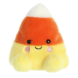 Aurora® Spooky Palm Pals™ Maisy Candy Corn™ Stuffed Animal - Pocket-Sized Play - Collectable Fun - Orange 5 Inches