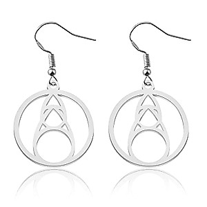 The Owl House Inspired Gift Fire Glyph Charm Earring for Her Owl House Fans Gift (Fire Glyph Earring)