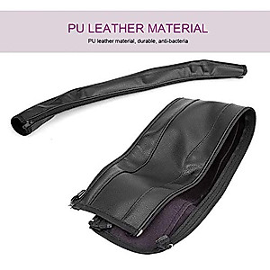 Pssopp Black PU Leather Waterproof Stroller Handlebar Cover, Universal Fit, Stroller Cover