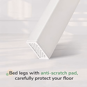 Novilla Metal Platform Bed Frame with Headboard, Wood Slat Support, No Box Spring Needed, Easy Assembly, White, King